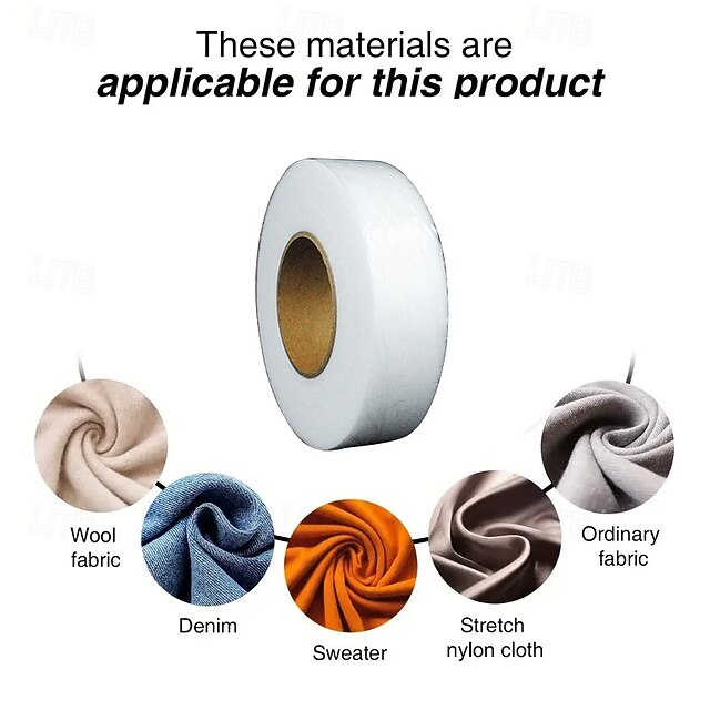 3/6/9 Roll Fabric Fusing Tape (70 yd), Double-Sided Fusible Interfacing ...