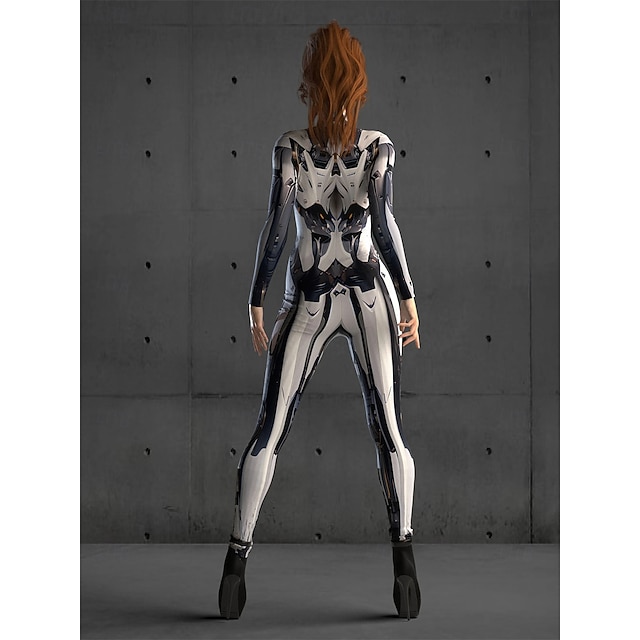 Carnevale 2026 Teschio Scheletro Cyborg Body Costumi di Gruppo per ...
