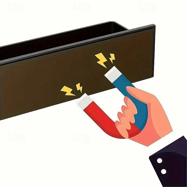 2pcs Large Magnetic Storage Baskets, No Drilling or Adhesive, Removable ...