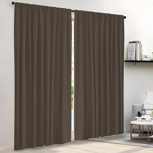 Curtain Drapes Minimalist Solid Color Long Curtains Modern Drapes for ...