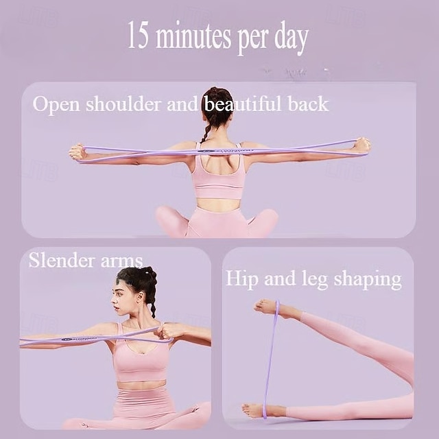 25LB/35LB Yoga Resistance Band Stretch Fitness Band Figure 8 Exercise ...