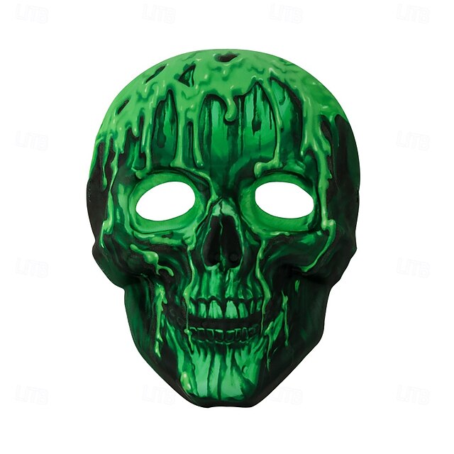 Horror Scary Skeleton Skull Mask Glow in the Dark Full Face Adults' Men ...