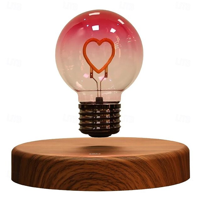 Magnetic Levitation Heart-shaped Light Bulb with USB Rechargeable ...