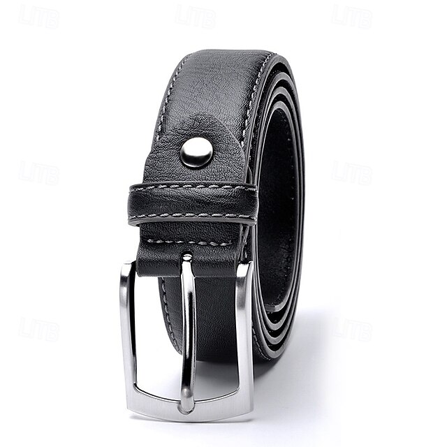 Men's Belt Automatic Buckle Quick-Release PU Leather Alloy Durable ...