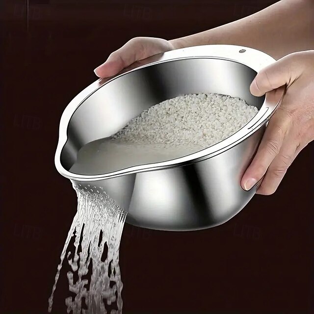 Stainless Steel Multi-Purpose Kitchen Colander Bowl – Durable Food-Safe ...