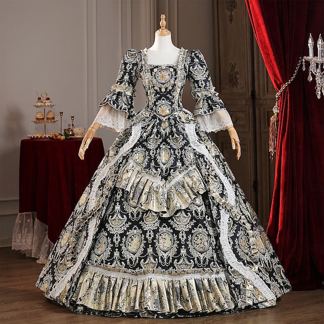 18th Century Women's Rococo Ball Gown Princess Maria Antonietta Rococo ...