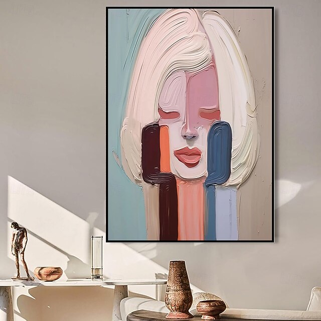 Handmade Oil Paintings Canvas Wall Art Decoration Modern Cream Style ...