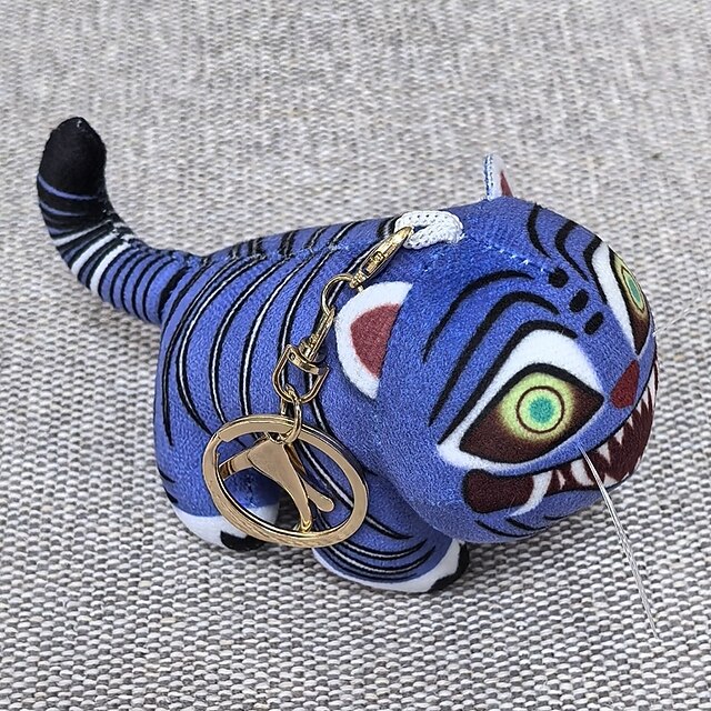 Korean Idol Inspired Plush Tiger Derpy Keychain Pendant 2025 - $16.99