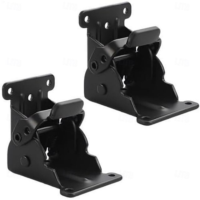 2 Pcs Heavy Duty Folding Table Leg Brackets with Self Locking Hinges 90 ...