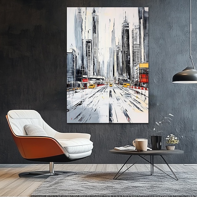 Street Scenery Handmade Art Canvas Decorative Oil Painting Urban ...