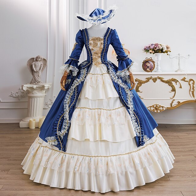 18th Century Women's Rococo Ball Gown Princess Maria Antonietta Rococo ...
