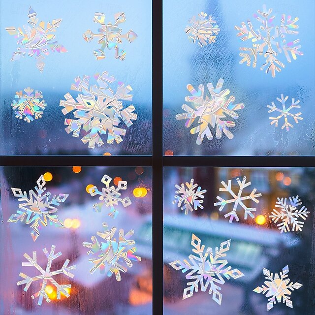 Christmas Snowflake Window Clings for Glass Windows Decorations ...