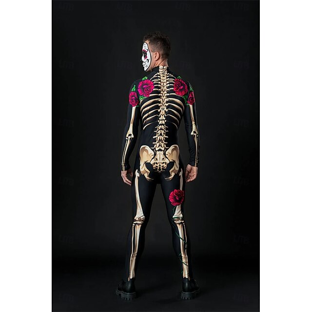 Skull Skeleton Sugar Skull Bodysuit Halloween Group Couples Costumes ...