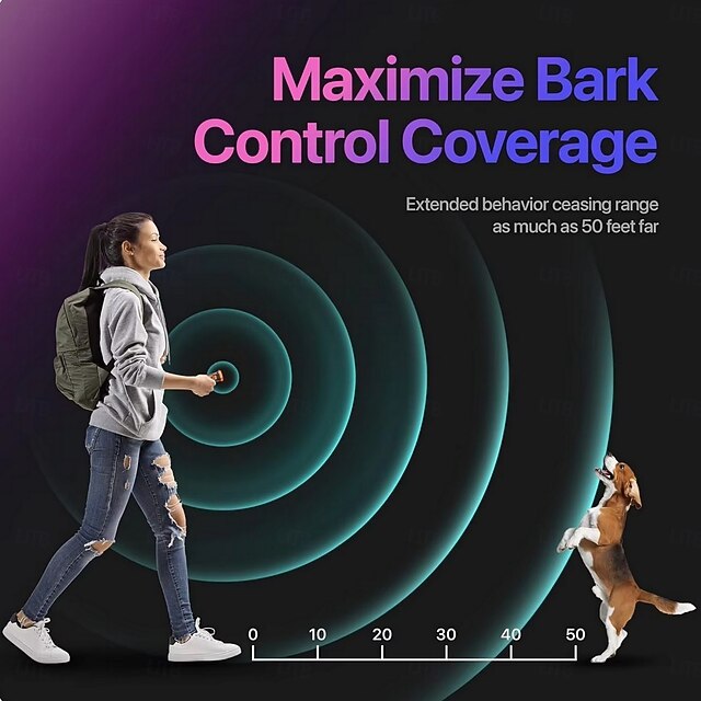 Dog Bark Deterrent Device 3X Ultrasonic Anti Barking 6 Training Modes ...