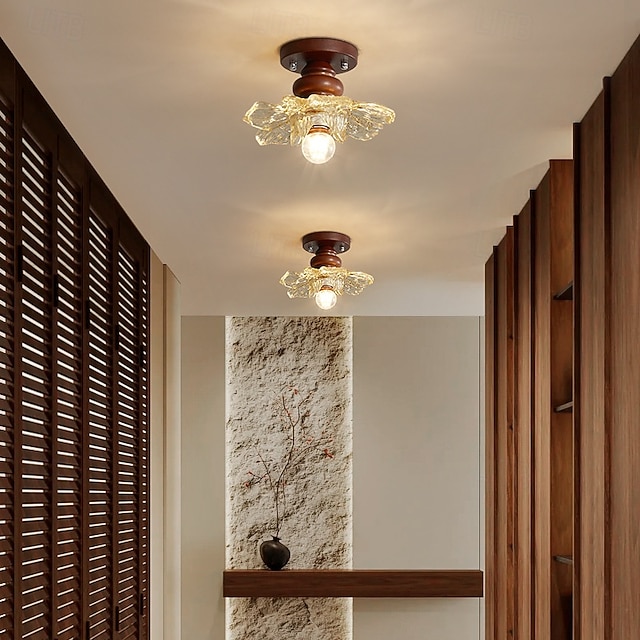 LED Mini Ceiling Light Porch Light Corridor Light Modern Nordic Wood ...