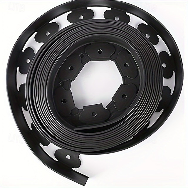 Easy Install Black PE Plastic Garden Edging Kit with Stakes - Durable ...