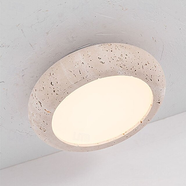 LED Stone Flush Mount Ceiling Light 15cm Modern Home Simplicity Wabi ...
