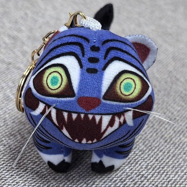 Korean Idol Inspired Plush Tiger Derpy Keychain Pendant 2025 - $16.99