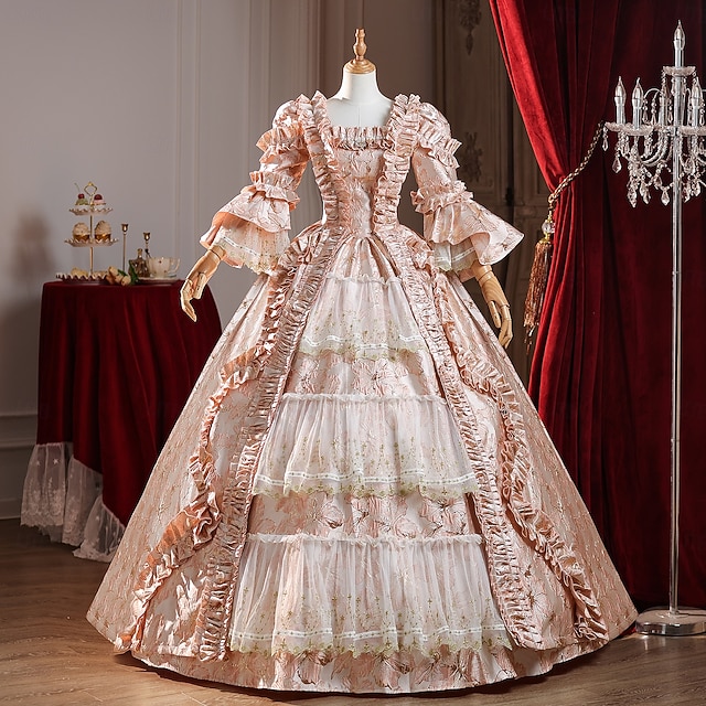 18th Century Women's Rococo Ball Gown Princess Maria Antonietta Rococo ...