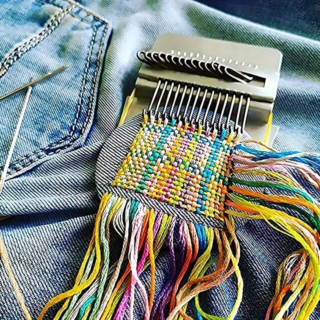 Handheld Weaving Loom - Portable Tapestry Repair Tool for Clothes ...