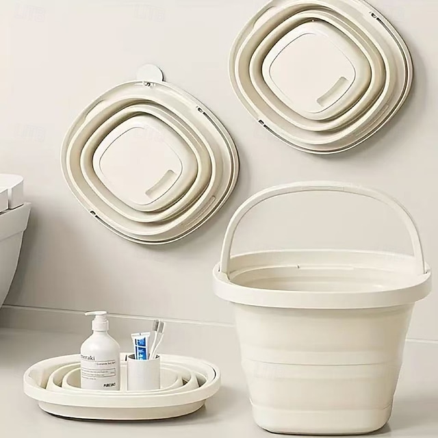 Foldable Portable Plastic Bucket – Space-Saving Large Capacity Outdoor ...