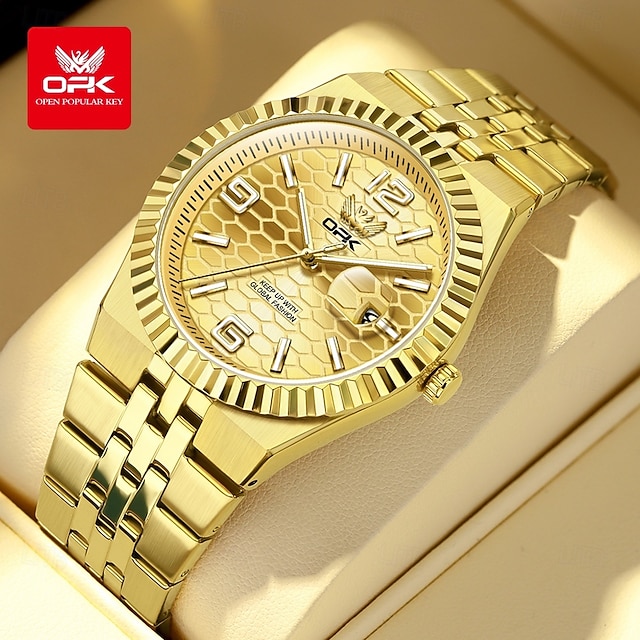 OPK Brand Men Quartz Watch Luxury Large Dial Fashion Business Luminous ...