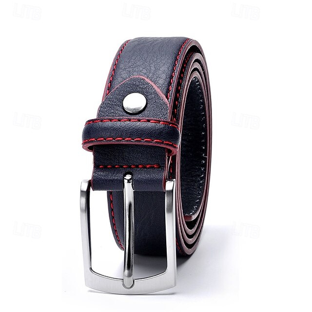 Men's Belt Automatic Buckle Quick-Release PU Leather Alloy Durable ...