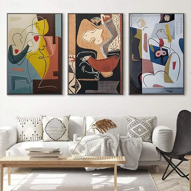 Pintura al óleo de Pablo Picasso, pintura figurativa abstracta hecha a ...