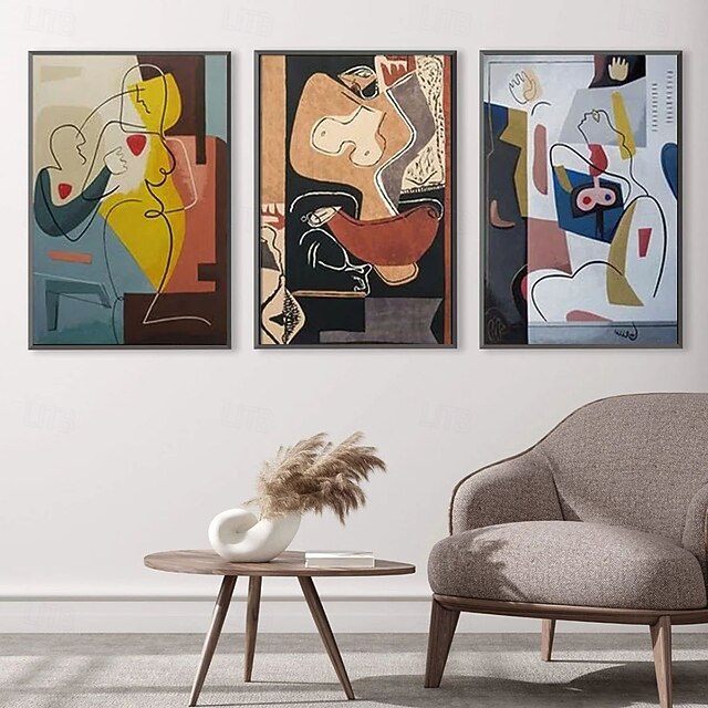 Pintura al óleo de Pablo Picasso, pintura figurativa abstracta hecha a ...