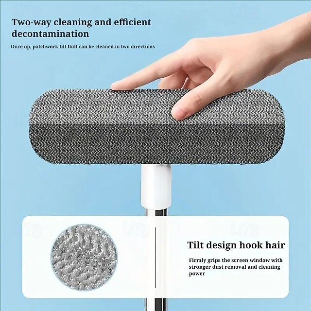 Magic Window Cleaning Brush with Extendable Handle – Reusable Pet Hair ...