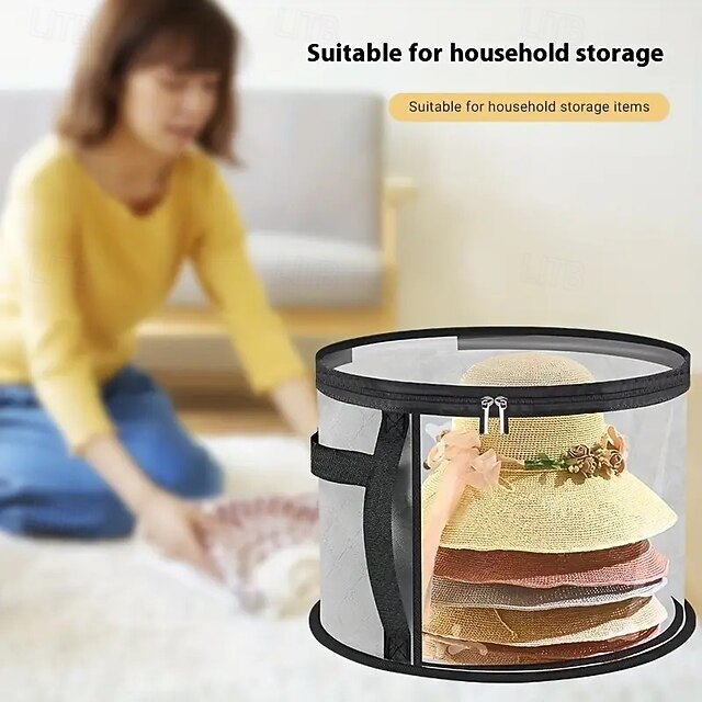 2 Pack Hat Box Storage for Women – Large Clear Hat Storage Boxes for ...