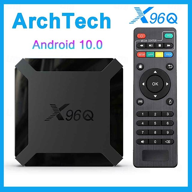 X96Q Android 10 TV Box Allwinner H313 2GB 16GB 2.4GHz WiFi 4K Media ...