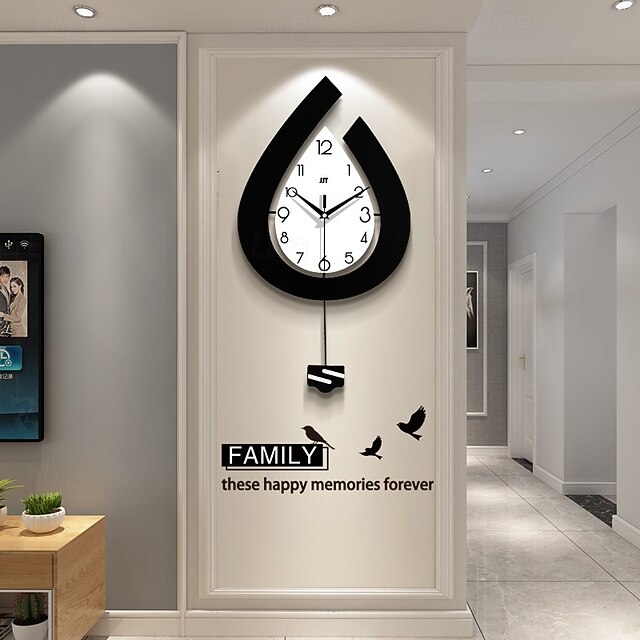Large Water Drop Wall Clock Living Room Modern Wall Clock Suitable for ...