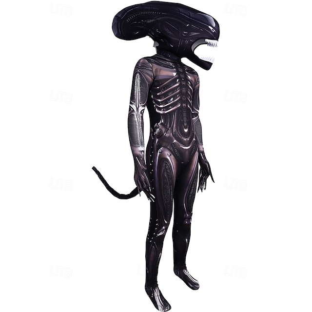 Alien Xenomorph Mask Costume Bodysuits Horror Scary Costume for Men's ...