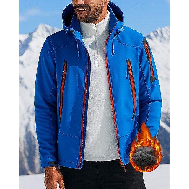 Men's Windbreaker Hiking Jacket Winter Coat Hiking Fleece Jacket Winter ...
