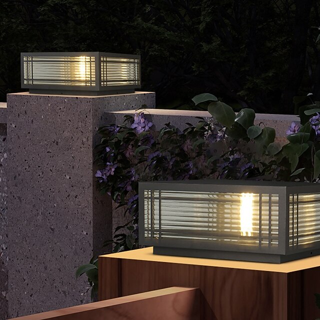 Column Lamp Waterproof Exterior Post Light Fixtures,Pillar Lights ...