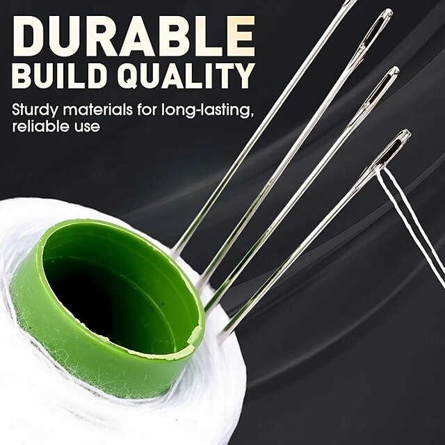 74 Pcs (2*37-in-1) Big Eye Steel Needles Set - Long & Thin Handmade ...
