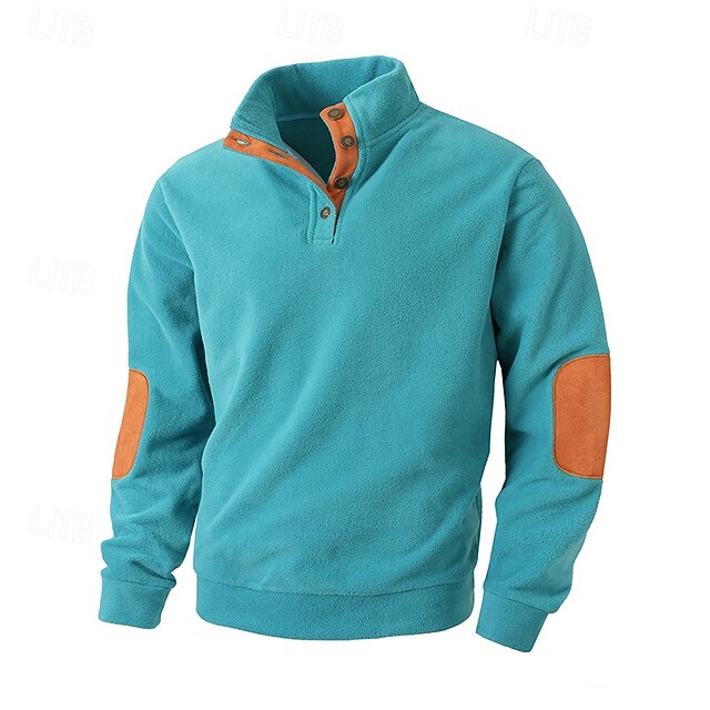 Men's Sweatshirt Pullover Hoodie Sweatshirt Pullover Button Up Hoodie ...