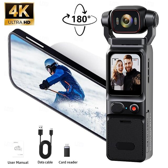 Generic 4K Pocket Camera 48MP Vlogging Camera with 160 Wide Angle Lens ...