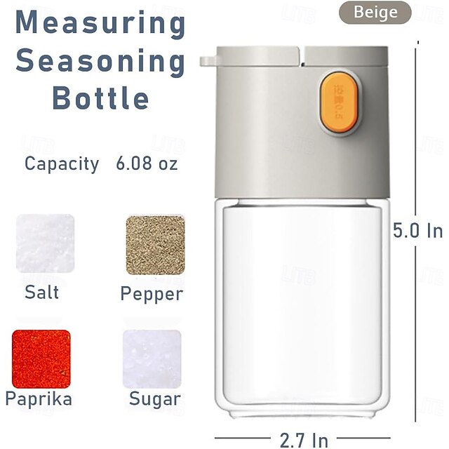 Measure Seasoning Bottle, Salt Shaker or Pepper Shaker, Kitchen Must ...