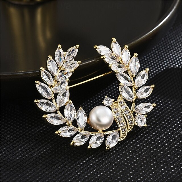 Brooches Classic Retro Geometrical Leaf Elegant Personalized Simple ...