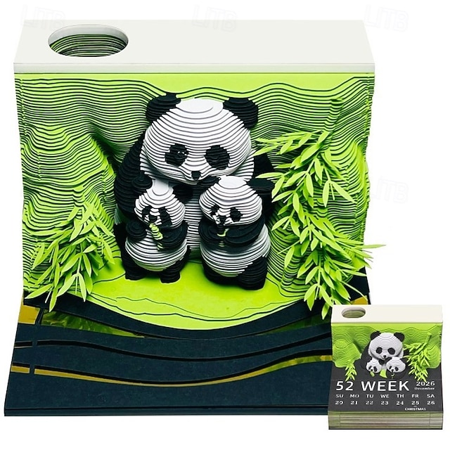 3D Calendar 2026, Creative Desk Time Piece Calendar, 3D Memo Pad ...