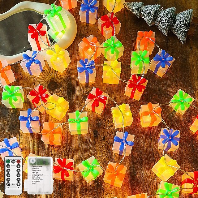 1 Pc 3M-20 Leds Christmas New Gift Color Box Light String Indoor and ...