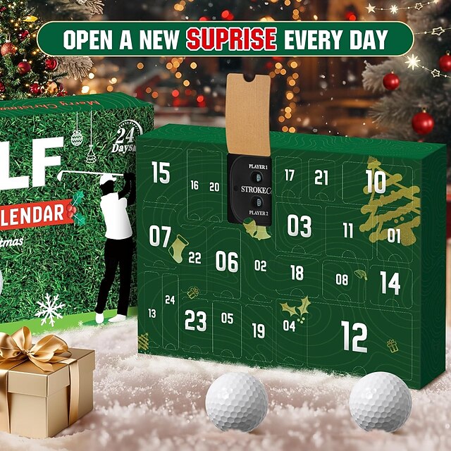 Golf Advent Calendar Christmas Gift for Golfers, 24-Day Xmas Count-down ...
