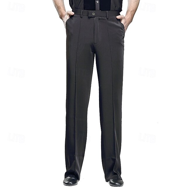Latin Dance Pants Ruching Pure Color Men's Performance Natural Spandex ...