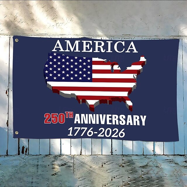 US 250th Anniversary Flag America 250 1776-2026 Patriotic Stars Yard ...