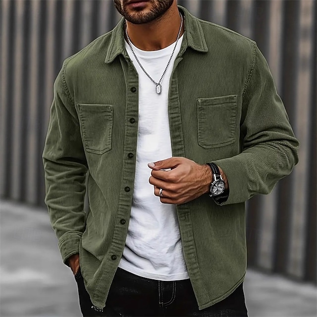 Men's Lightweight Jacket Shirt Jacket Casual Jacket Shacket Vacation ...