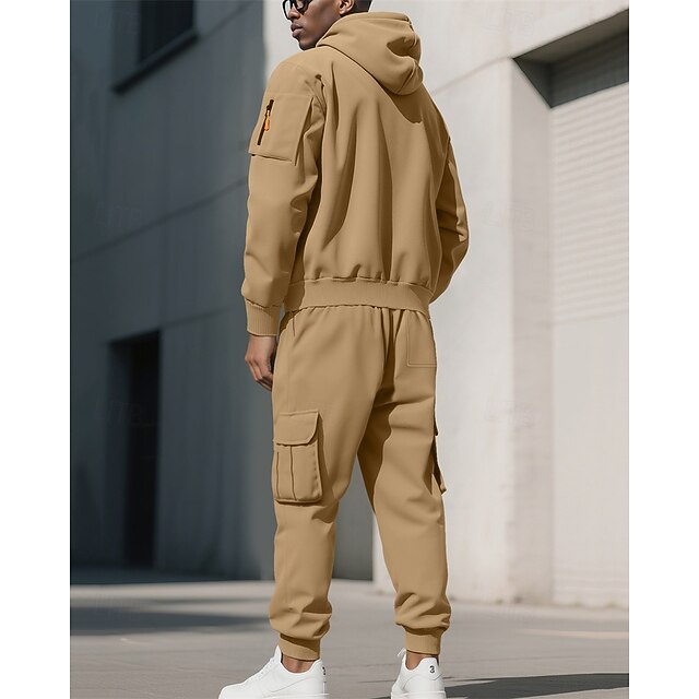 Men's Tracksuit Outfit Set Hoodies Set Hoodie Outdoor Daily Sports ...