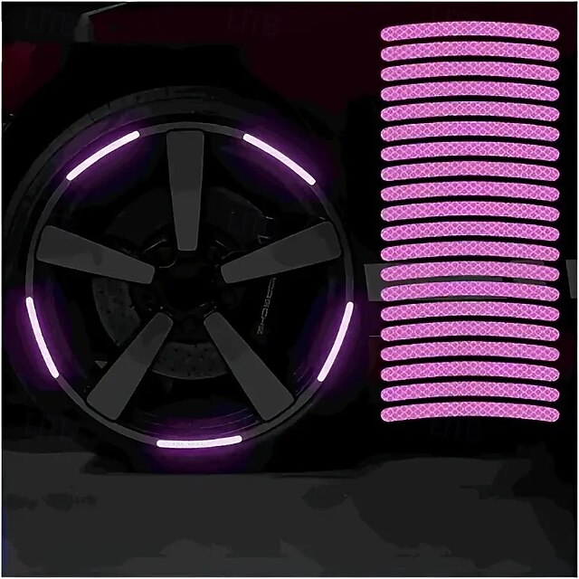20pcs Reflective Wheel Rim Stickers – Glow in The Dark Safety Decals ...