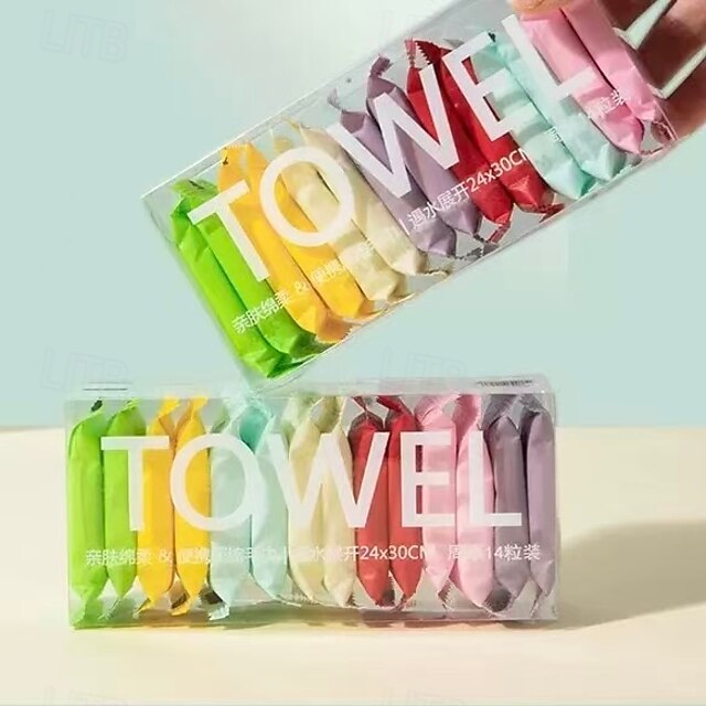 28PCS Portable Compressed Towels – Thick, Quick-Dry, Dual-Use for Wet ...